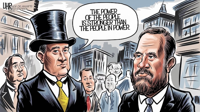 Draw political and satirical cartoon illustration by Arnounge | Fiverr