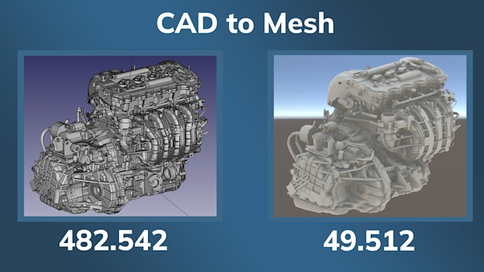 Convert and optimize cad models into mesh by Jonshonz | Fiverr