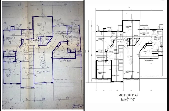 Convert pdf, hand sketch, blueprint, image to detailed cad, autocad, dwg file by Hal_dev | Fiverr