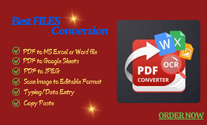 Do convert pdf files to excel, word, or jpg by Datastore_2024 | Fiverr