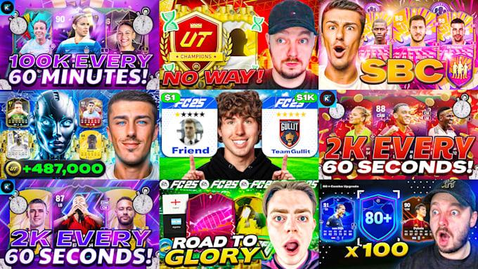 Create custom ea fc 26 youtube thumbnails by Abdomedhat | Fiverr