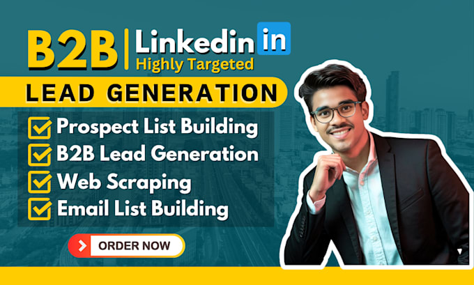 Do b2b lead generation, linkedin leads, and web scraping by Mannamiad | Fiverr