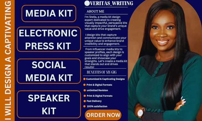 Design captivating electronic press social media speaker kit by Veritas_writing | Fiverr