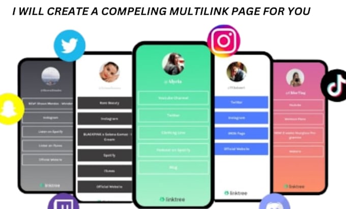 Create a custom taplink or linktree multi link landing page by Rhemahephzibah | Fiverr