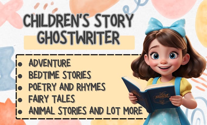 Write kids story, children book writing, children story writing ...