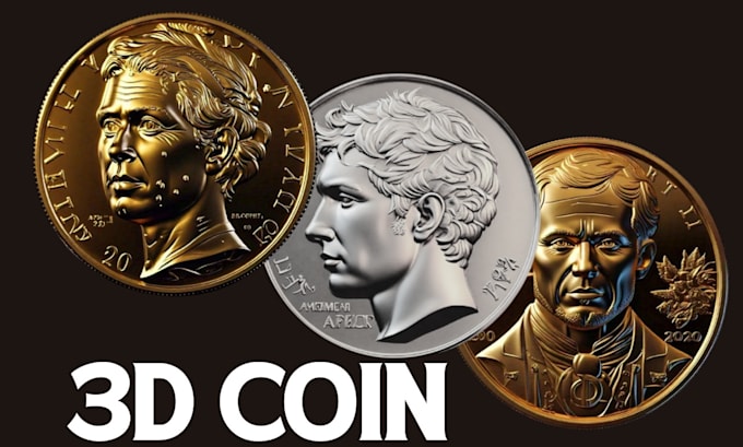 Sculpt 3d coin model 3d bas relief gold coin 3d medallion 3d pendant 3d ...