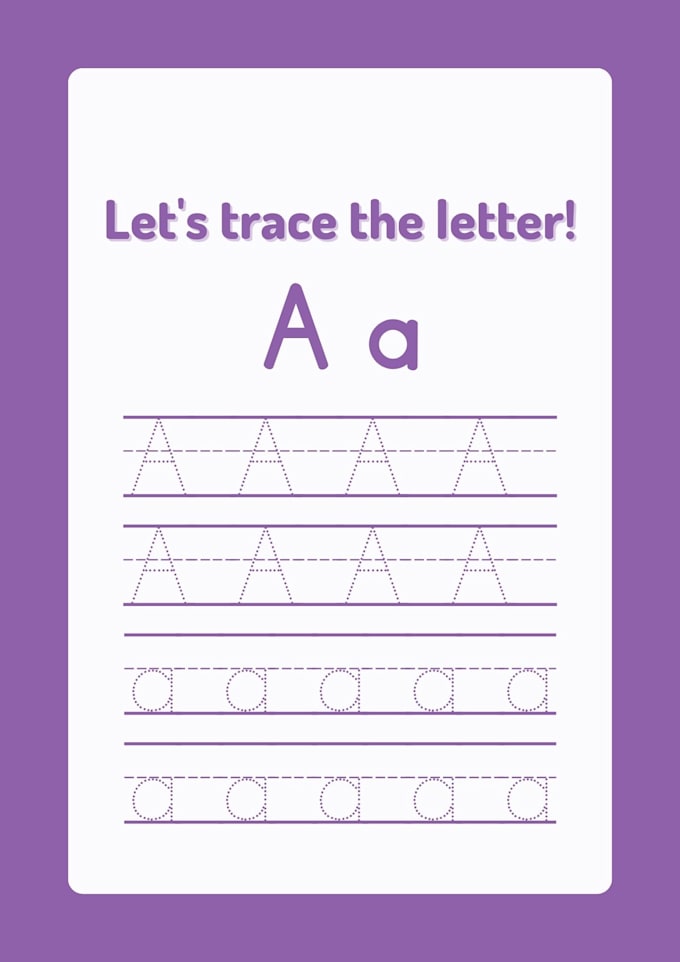 Create tracing letters for your kids by Cessy_bunny | Fiverr