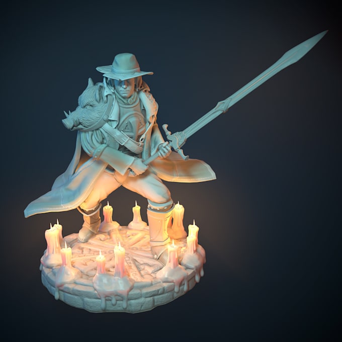 Design 3d miniature figurine for printing,wow 3d character,stl file ...