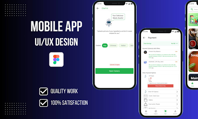Design mobile app ui ux wireframes prototype in figma by Rufina_g32 | Fiverr