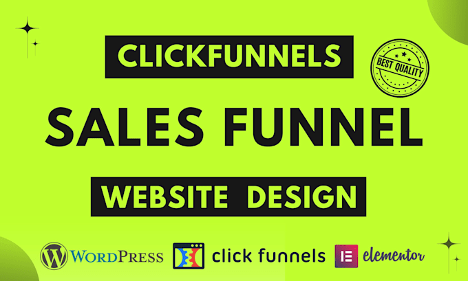 Be your click funnel expert, build clickfunnels sales funnel website by ...