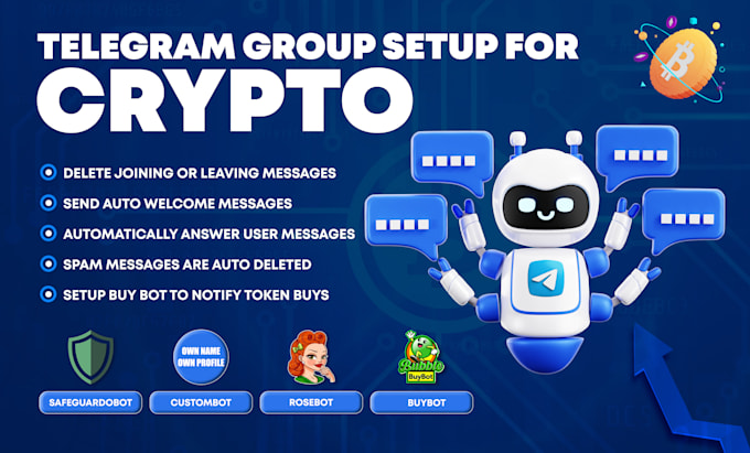 Setup telegram bot for your crypto telegram group by Prettygirl2020 | Fiverr