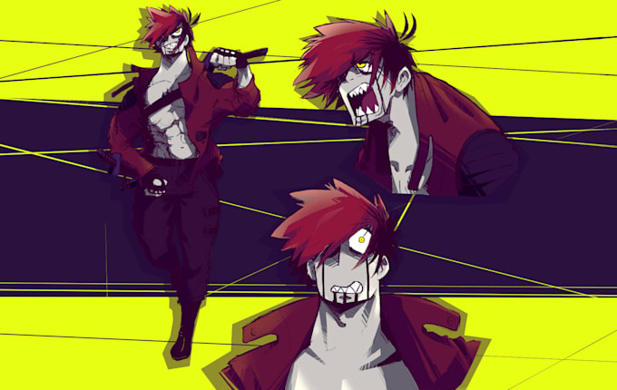 Draw your character in trigger like style by Sivesterdef | Fiverr