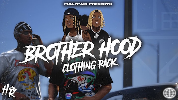 Make you a custom fivem ped, clothing pack, chains, tattoos for your ...