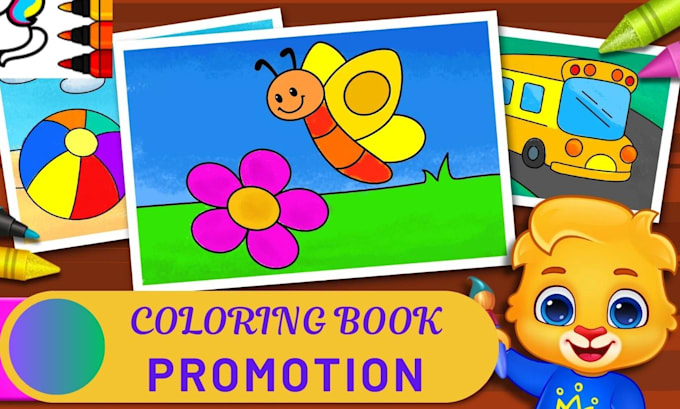 Do coloring book promotion by Samankumu8389 | Fiverr
