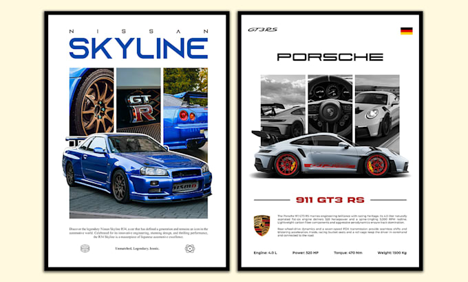 Design unique and attractive car posters by Designsbyharman | Fiverr
