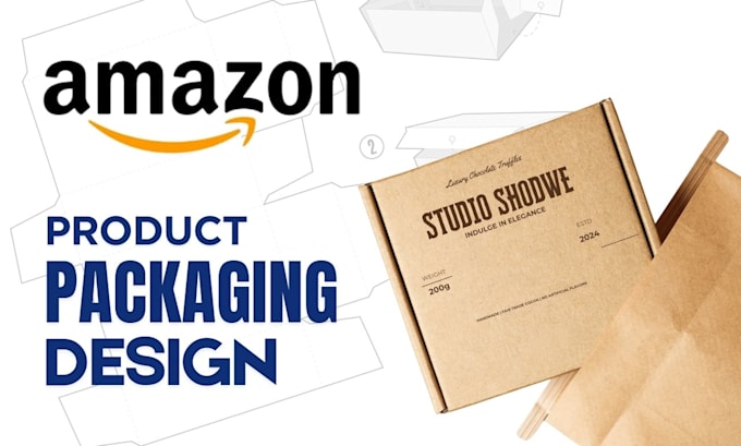 Do product box packaging design with 3d mockup and amazon packaging ...
