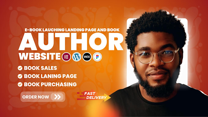 Book author website, design wordpress elementor website redesign elementor by Adeadams06 | Fiverr