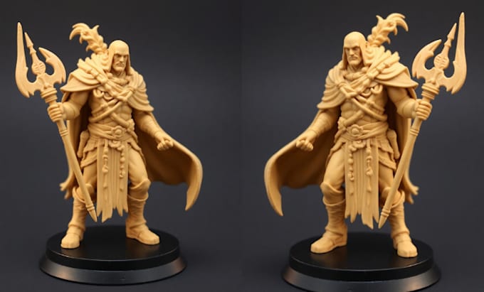Sculpt 3d printing stl file dnd fantasy miniatures character by Sunmone ...