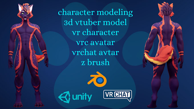 Create custom vrchat avatar, 3d model, vrc avatar by Lavre_ | Fiverr