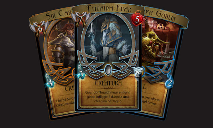 Design custom trading card game, card template, tcg, ccg, card frame by ...