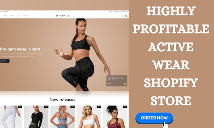 Design a profitable activewear store outerwear store activewear shopify ...