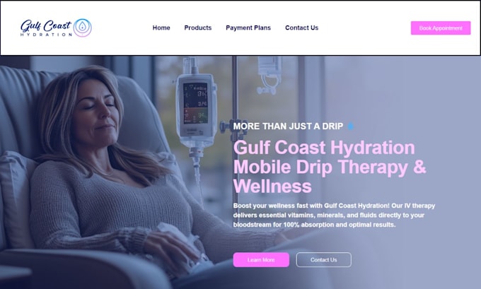 Develop iv hydration website mobile iv hydration website iv therapy ...