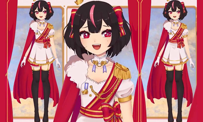 Design 2d to 3d vtuber model, 2d vtuber animation, live2d vtuber model ...