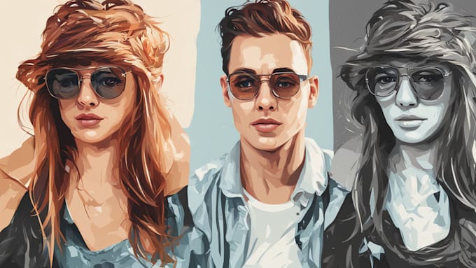 Make your photo to amazing portrait vector art by Amogsnkam | Fiverr