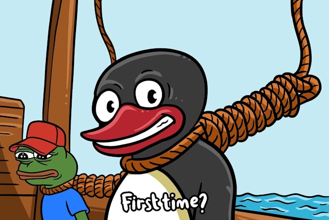 Create memecoin character design, solana character design, memecoin art ...