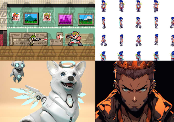 Do 8 bit pixel art nft collection pixel art sprite gif animation lofi ...