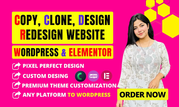 Clone Design And Revamp Wordpress Website With Elementor Pro