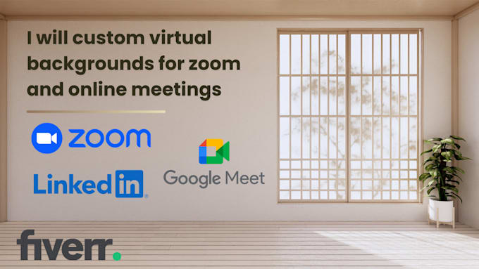 Custom virtual backgrounds for zoom and online meetings