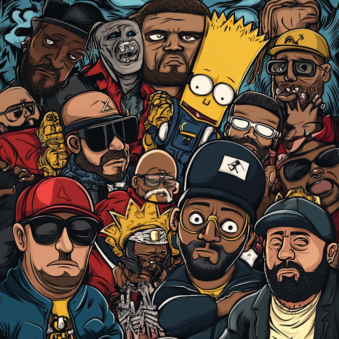 Draw dope cartoon album cover art by Aimlewizeyim | Fiverr