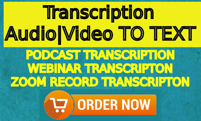Transcribe video, podcast transcription, zoom recording or webinar ...