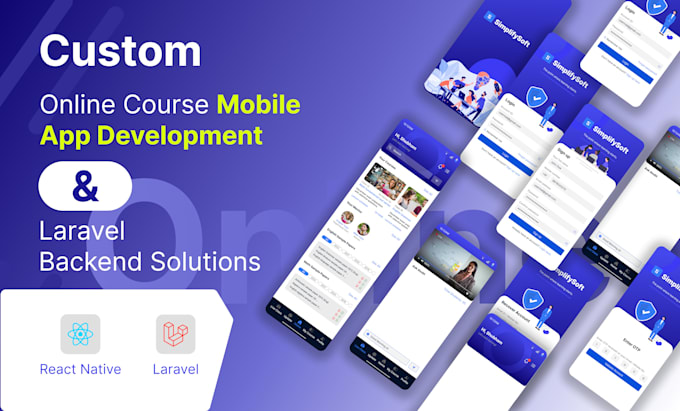 Custom online course app and laravel backend development by Karanbecs | Fiverr