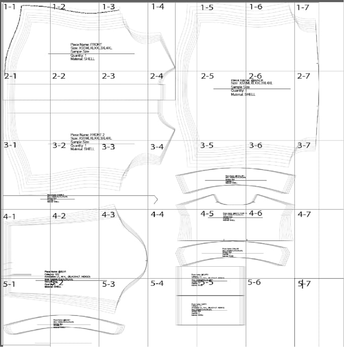 Make sewing pattern, grading with a4 printable pattern by ...