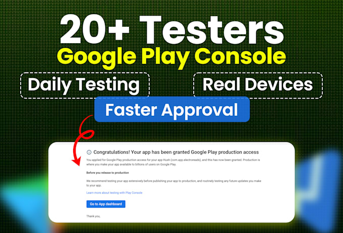 Provide 12 testers or 20 testers for play console closed testing by ...