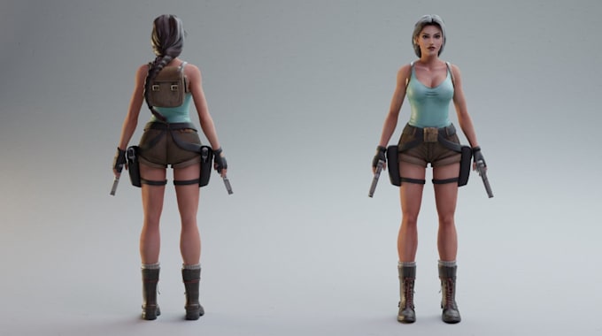 3d game character model, realistic 3d game character, animate 3d, iclone 8,rig3d by Jukalmao ...