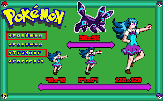 Create pokémon, fakemon, or your trainersona in pixel art by Domingosqd ...