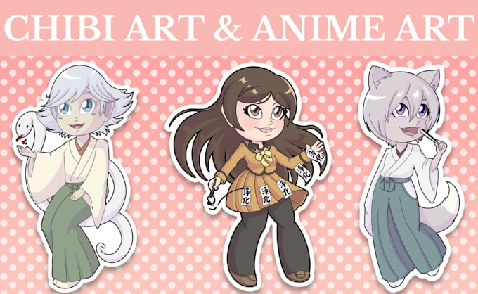 Draw chibi character chibi illustration chibi art vtuber anime art ...