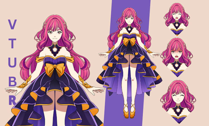 Create vtuber model rig live2d model rig vtuber model rig anime model ...