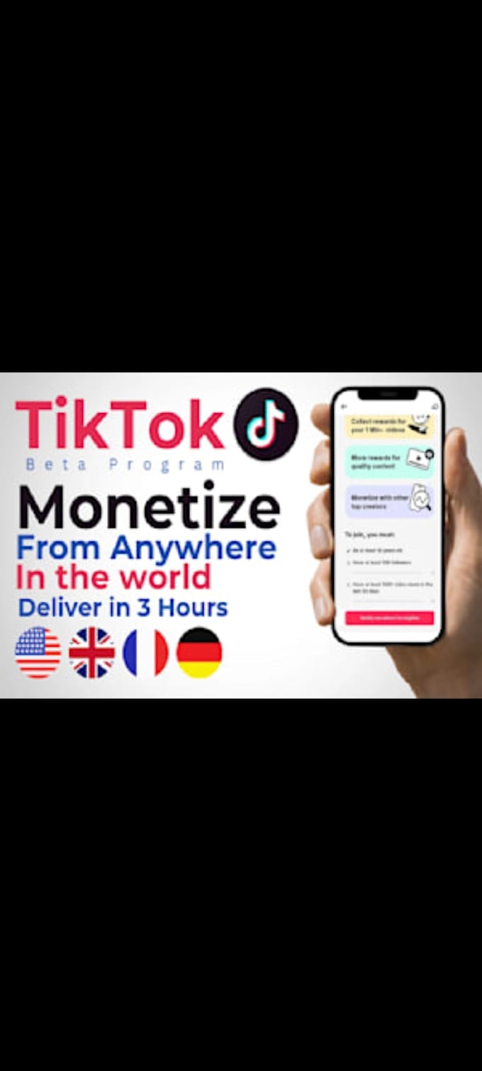 Create monetize account tiktok usa,uk and canada account by ...