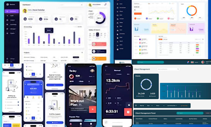 Design saas, crm, website, mobile app design and dashboard design ui ux ...