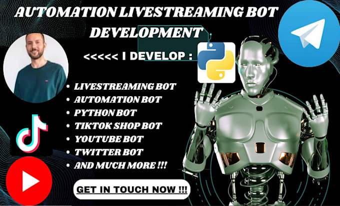 Do perfect custom bot for your youtube tiktok twitter acc including ai chatbot by ...