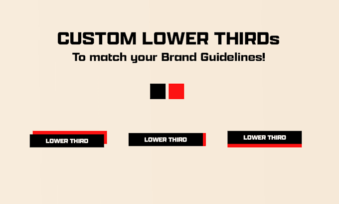 Create custom lowerthirds for your projects by Sandeshhr | Fiverr