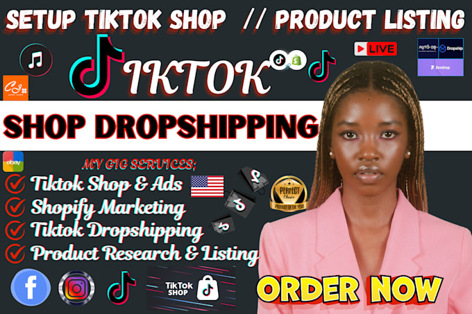 Fix, setup, manage tiktok shop dropshipping, tiktok ads manager tiktok marketing by Mariana_cha0 ...
