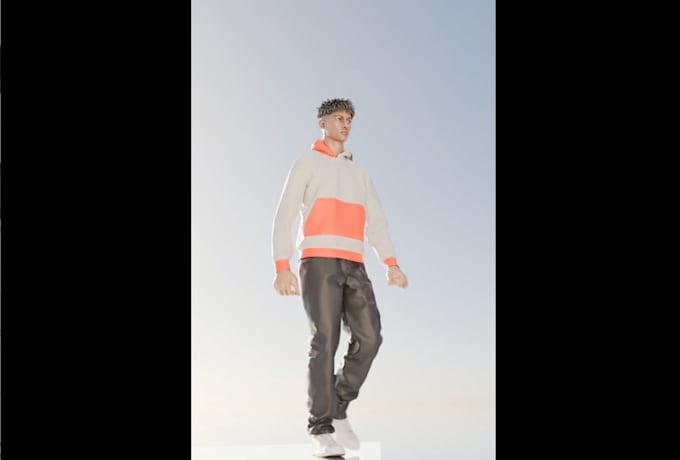 Render a garment animation, garment design, fashion model, cloth3d by ...