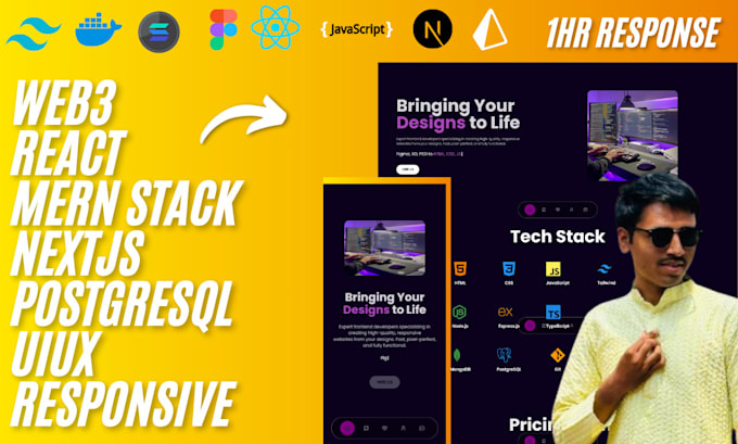 Build full stack responsive web and blockchain applications by Yashvardhan_cd | Fiverr