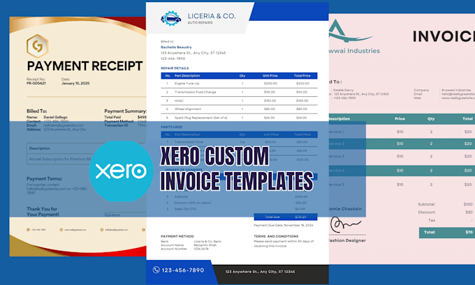 Design xero invoice template custom xero invoice template for your ...