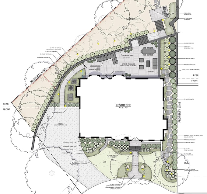 Design a landscape site plan in color by Price_landscape | Fiverr